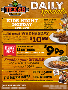Texas Roadhouse Weekday Specials 2025 – Full Deal Guide