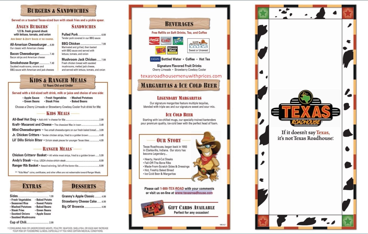 Texas Roadhouse Menu Prices 2025 - Updated January